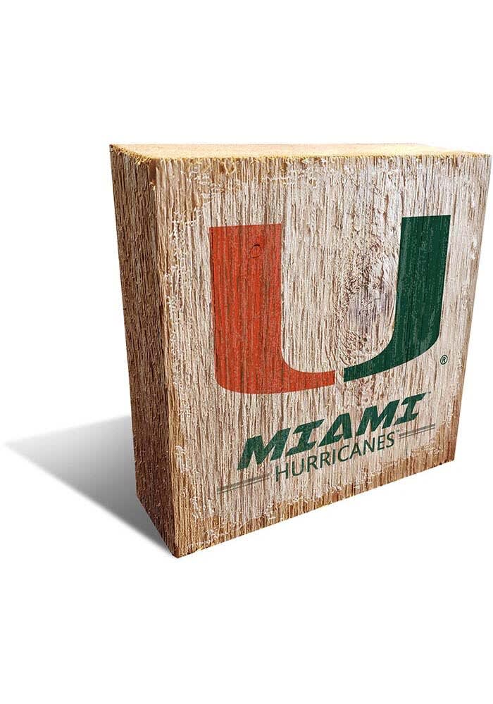 Miami Hurricanes Logo Block Sign ORANGE - 326205999