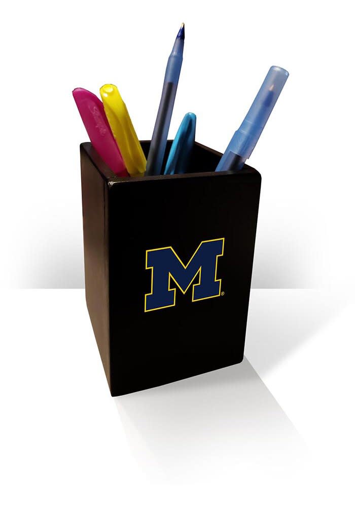 Michigan Wolverines BLUE Pen Holder Desk Caddy - 326206472