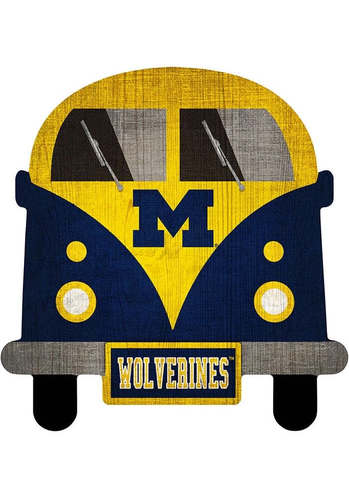 Michigan Wolverines Team Bus Sign BLUE - 326206503