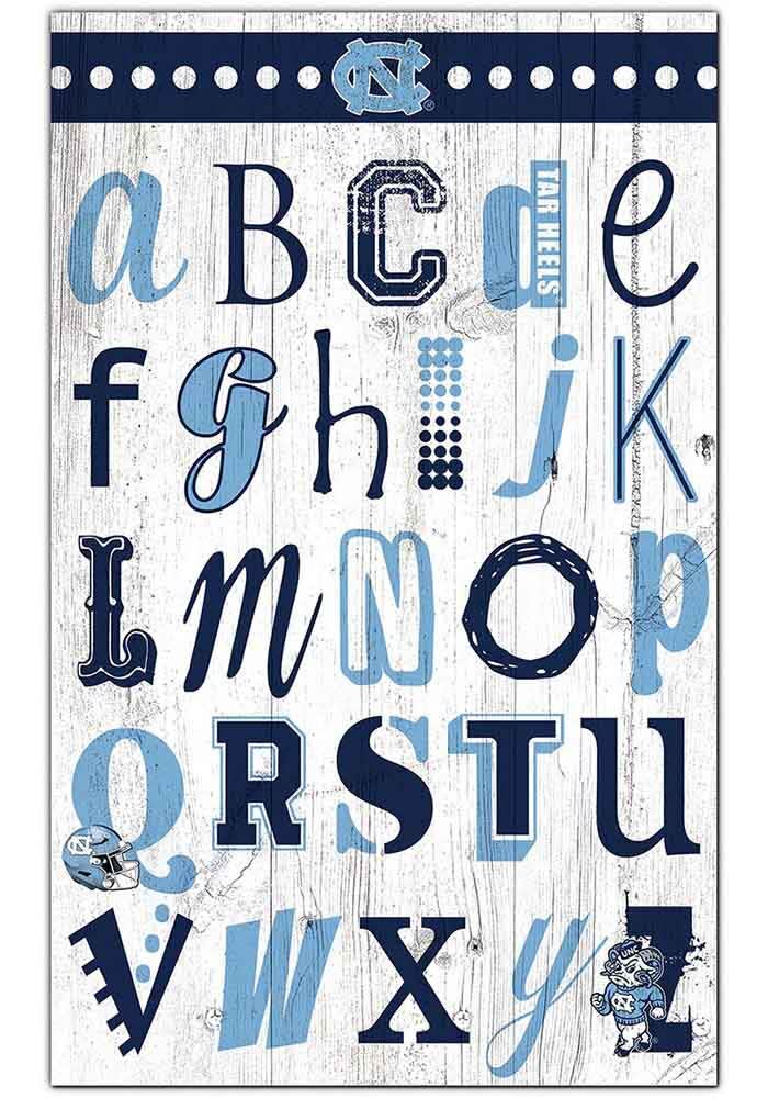 North Carolina Tar Heels Alphabet Sign Blue - 326207414