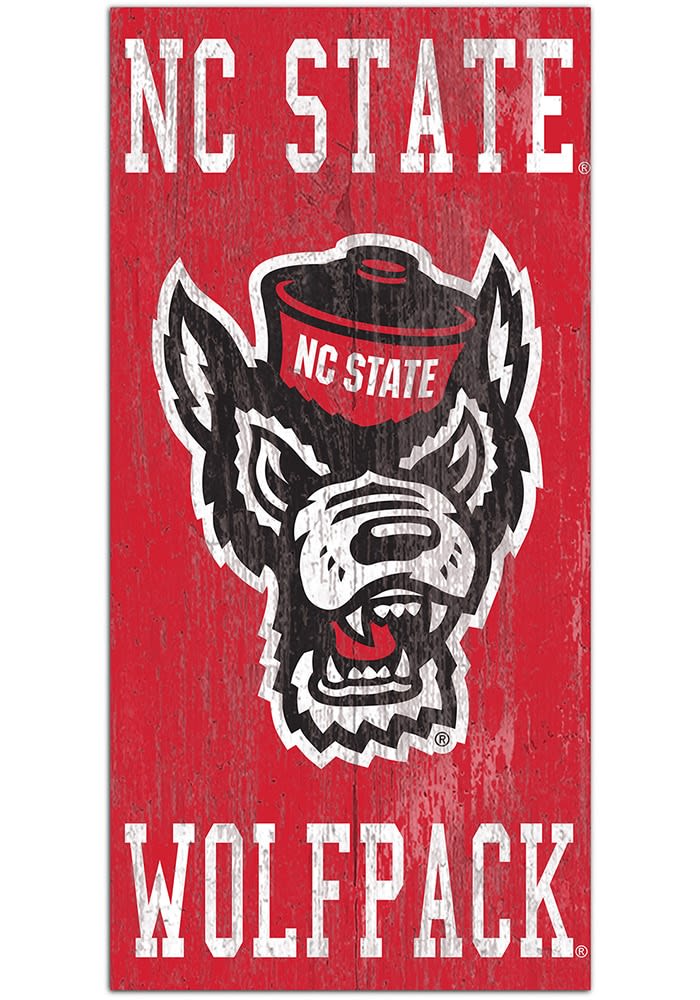 NC State Wolfpack Heritage Logo 6x12 Sign RED - 326207758