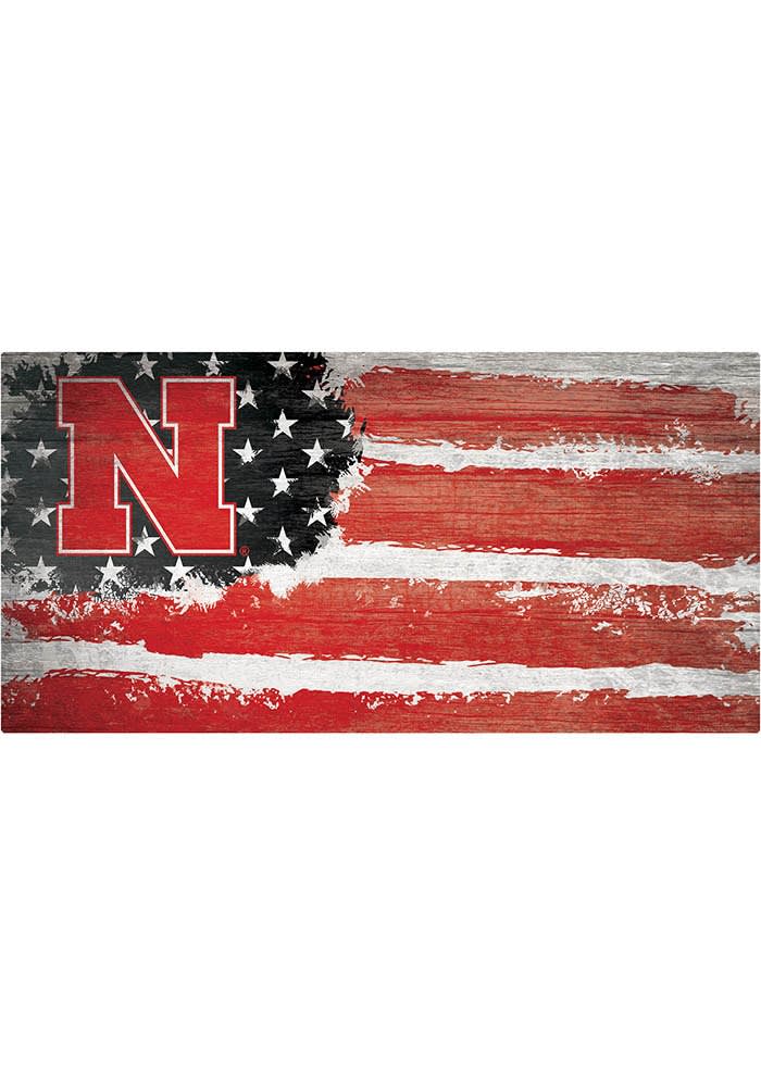Nebraska Cornhuskers Red Flag 6x12 Sign - 326208086