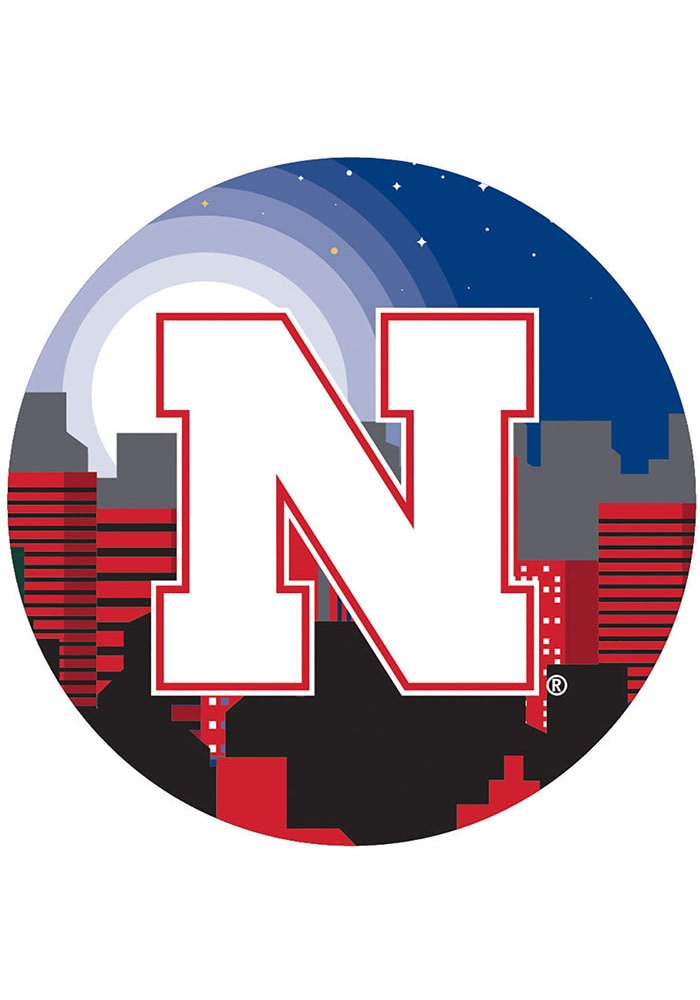 Nebraska Cornhuskers Landscape Circle Sign Red - 326208120