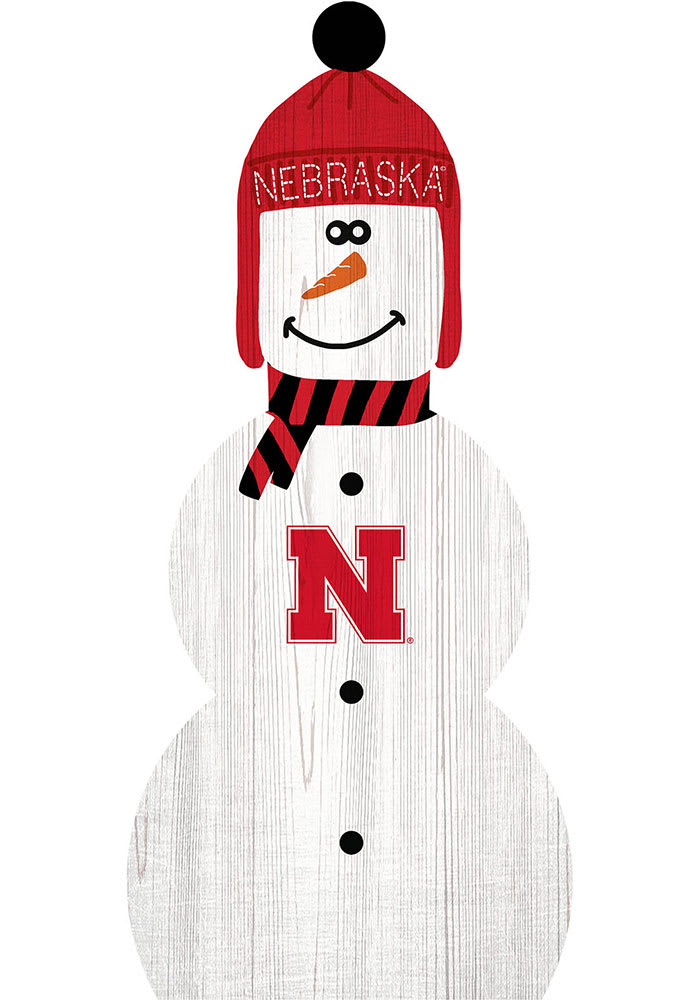 Nebraska Cornhuskers Red Snowman Leaner Sign - 326208246
