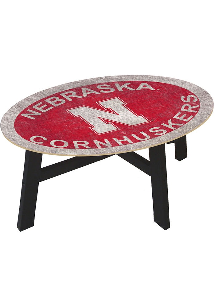 Nebraska Cornhuskers Red Team Color Logo Coffee Table
