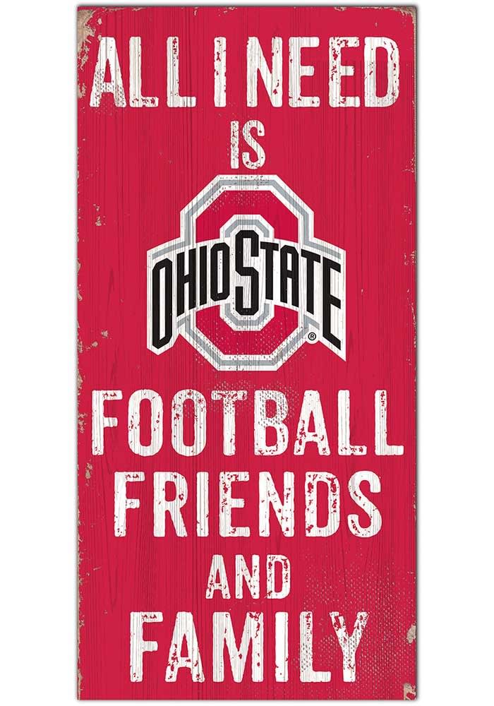 Ohio State Buckeyes Football Friends and Family Sign Red - 326208295
