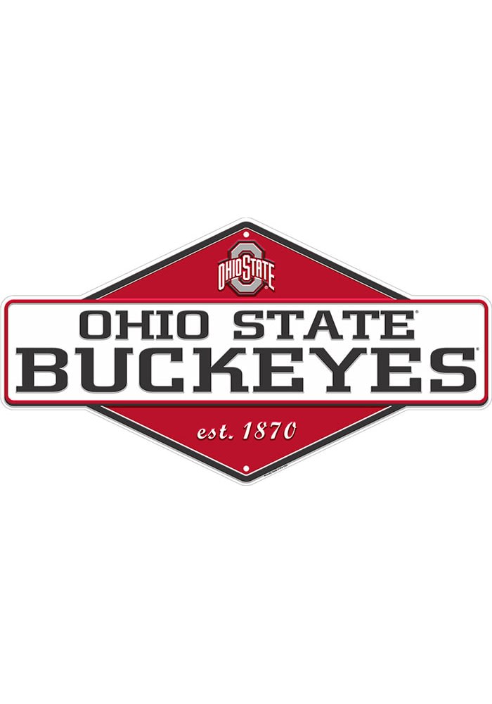Ohio State Buckeyes Diamond Panel Sign Red - 326208339