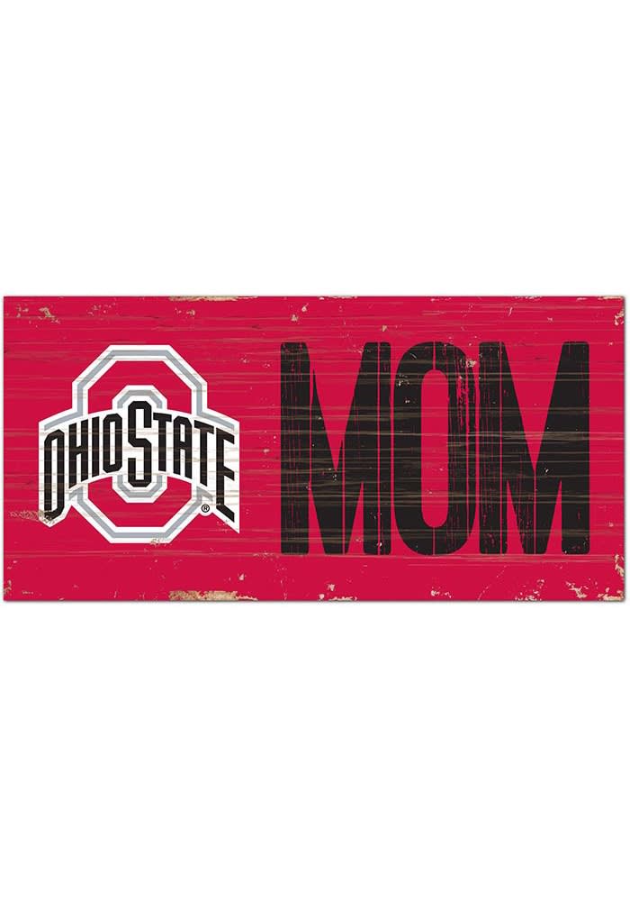 Ohio State Buckeyes MOM Sign Red - 326208357