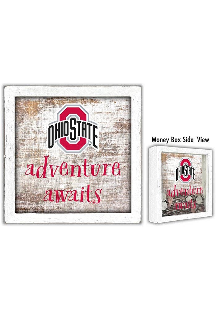 Ohio State Buckeyes Red Adventure Awaits Box Sign - 326208432