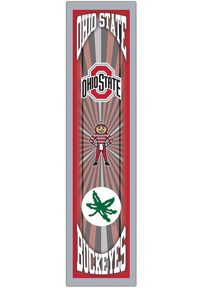 Ohio State Buckeyes Red Throwback Sign - 326208439