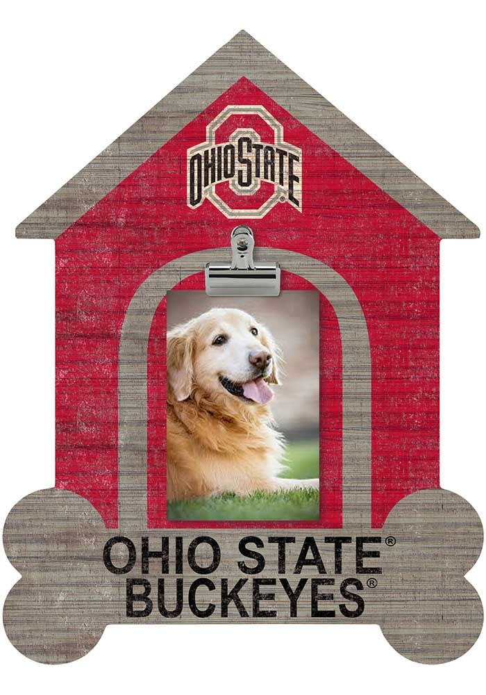 Ohio State Buckeyes Red Dog Bone House Clip Picture Frame - 326208448