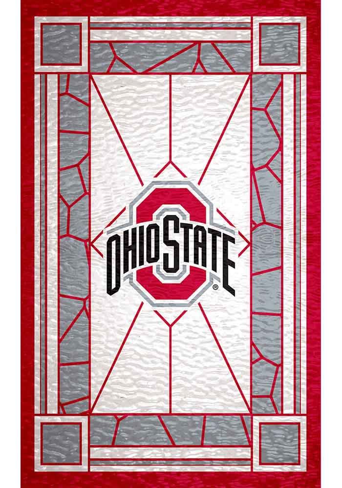 Ohio State Buckeyes Stained Glass Sign Red - 326208464