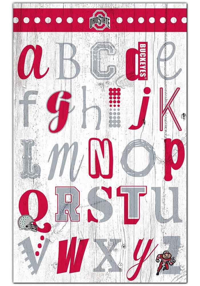 Ohio State Buckeyes Alphabet Sign Red - 326208470