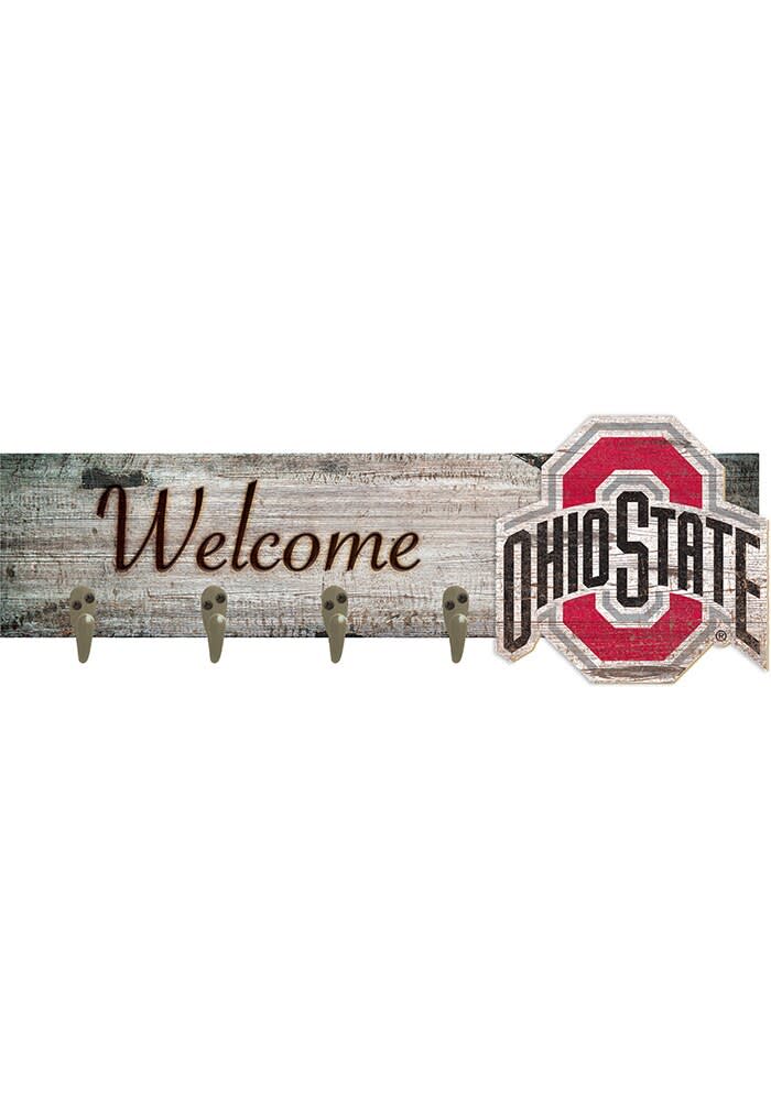 Ohio State Buckeyes Red Coat Hanger Sign - 326208480