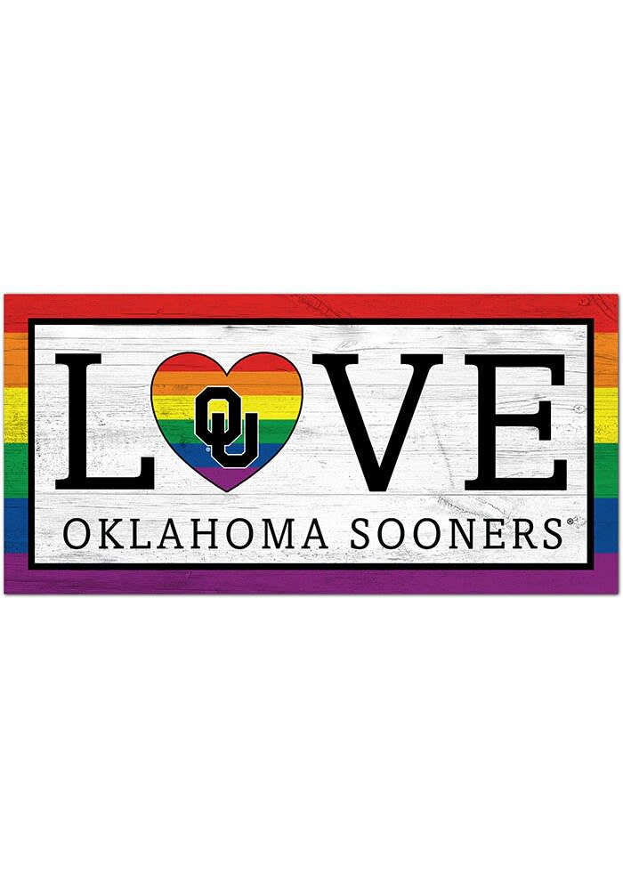 Oklahoma Sooners LGBTQ Love Sign Red - 326208587