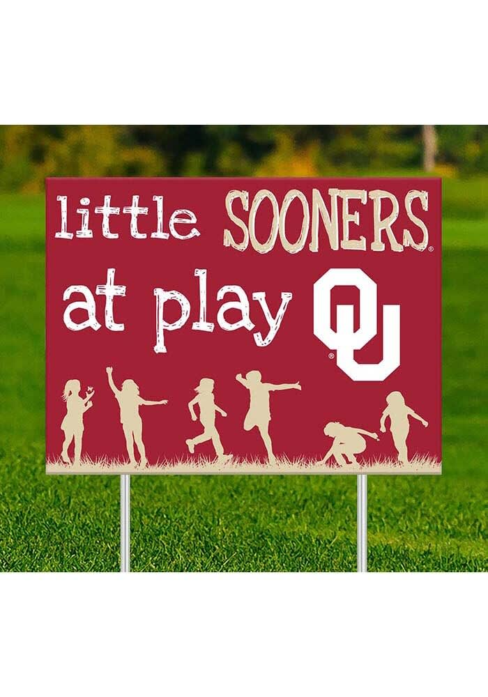 Oklahoma Sooners Red Little Fans at Play Yard Sign - 326208665