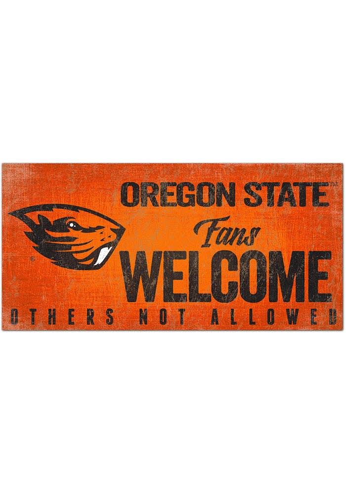 Oregon State Beavers Fans Welcome 6x12 Sign ORANGE - 326209365
