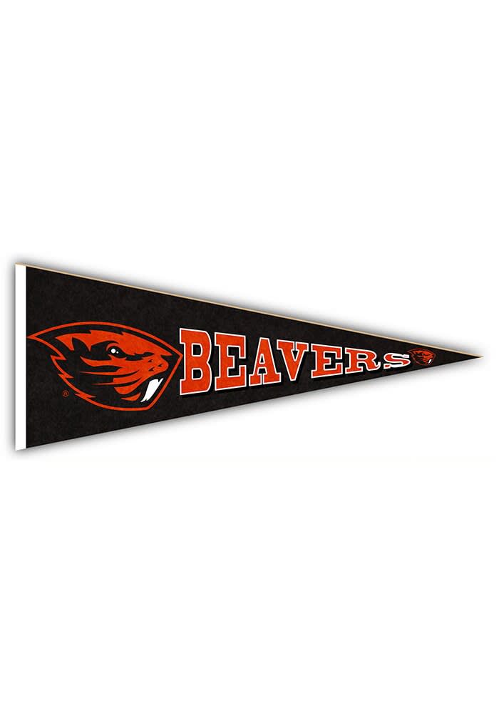 Oregon State Beavers Wood Pennant Sign ORANGE - 326209494