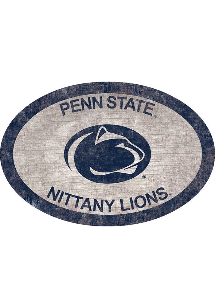 Penn State Nittany Lions Blue 46 Inch Oval Team Sign - 326210121