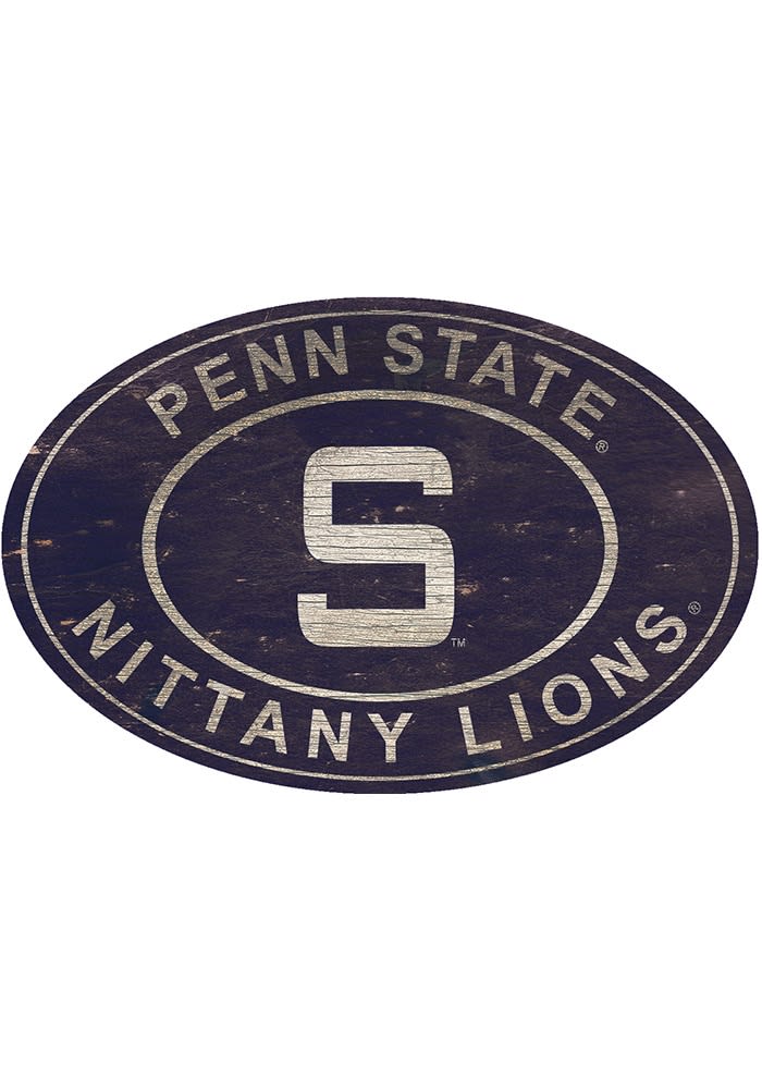 Penn State Nittany Lions Blue 46 Inch Heritage Oval Sign - 326210123