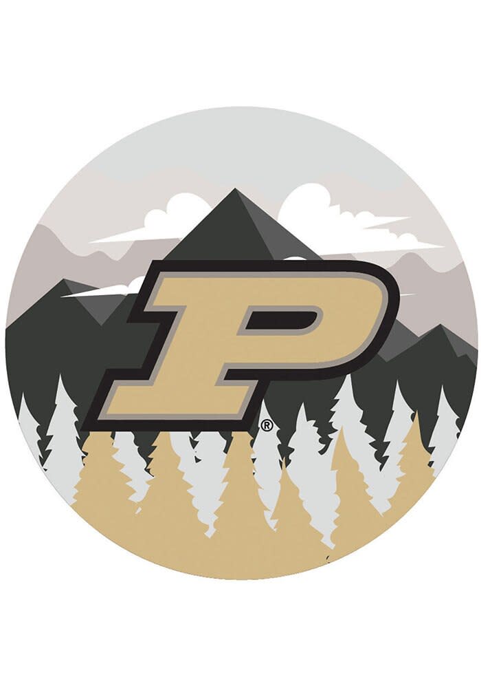 Purdue Boilermakers BLACK Landscape Circle Sign - 326210223