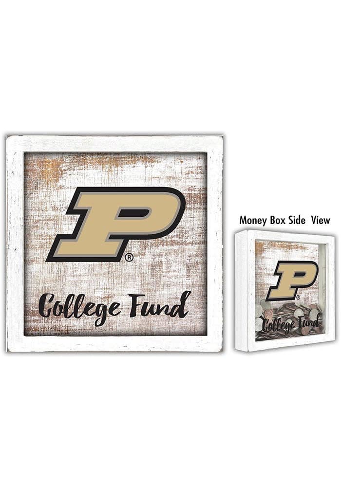 Purdue Boilermakers BLACK College Fund Box Sign - 326210281