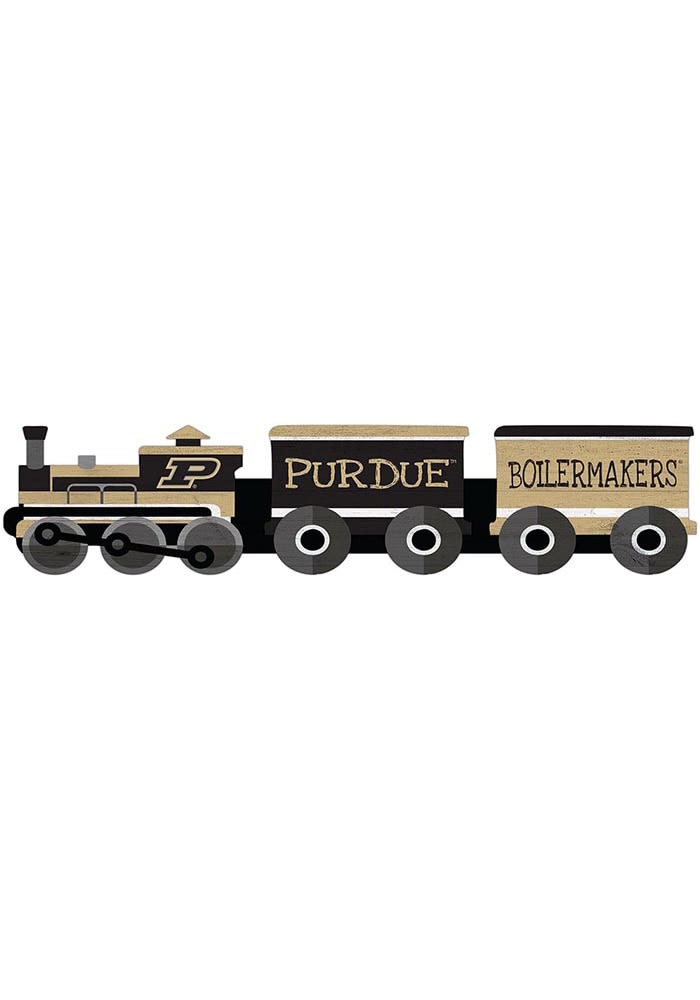 Purdue Boilermakers Black Train Cutout Sign