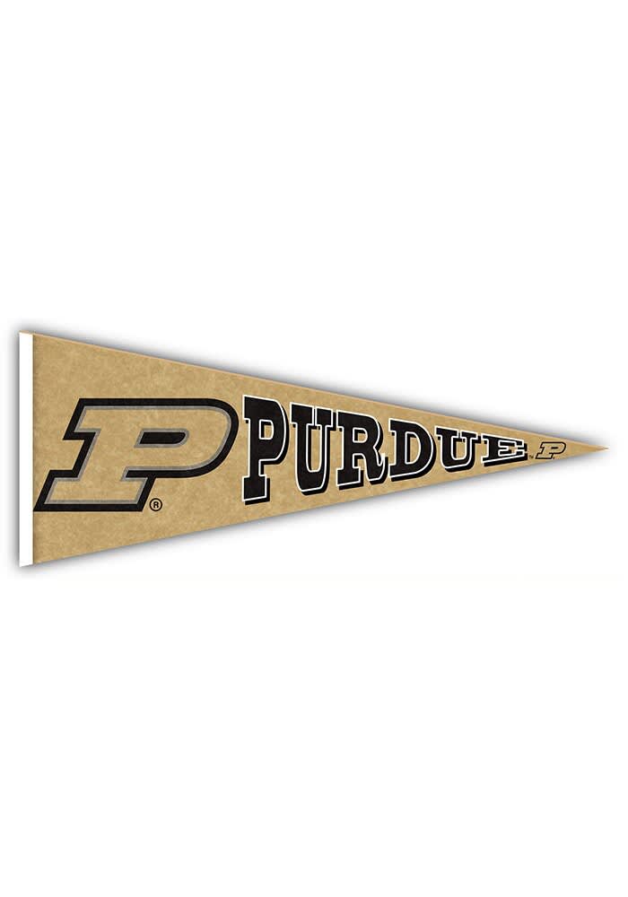 Purdue Boilermakers BLACK Wood Pennant Sign - 326210286