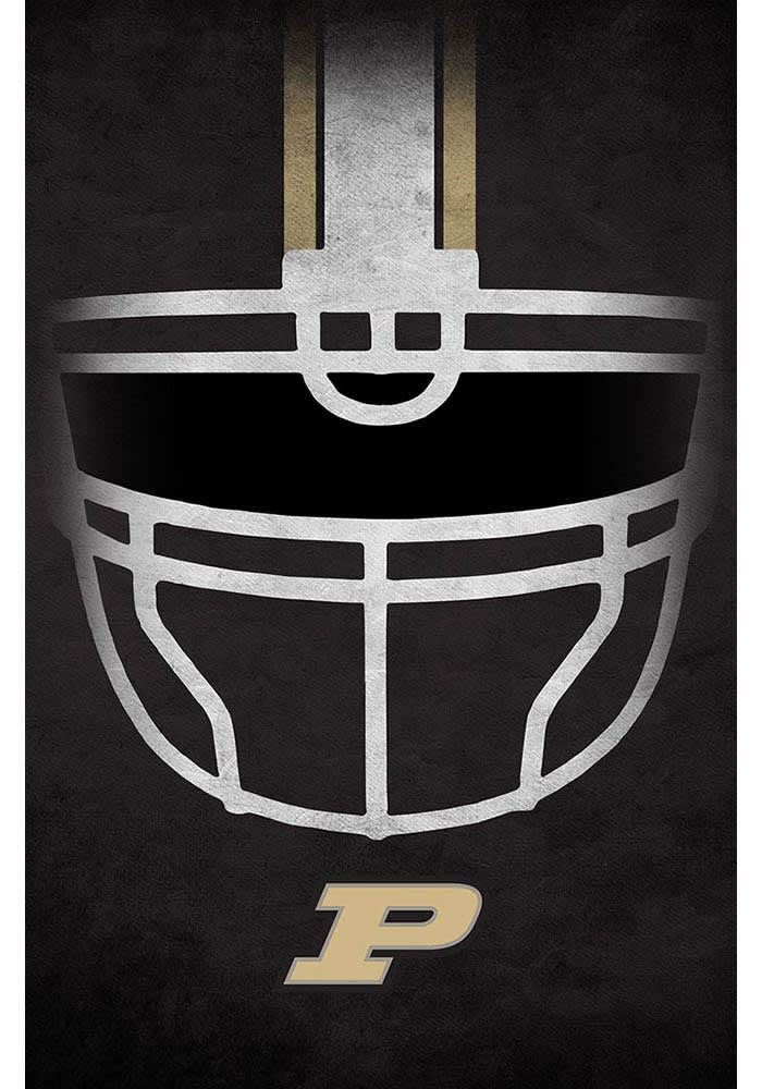 Purdue Boilermakers Ghost Helmet 17x26 Sign BLACK - 326210367
