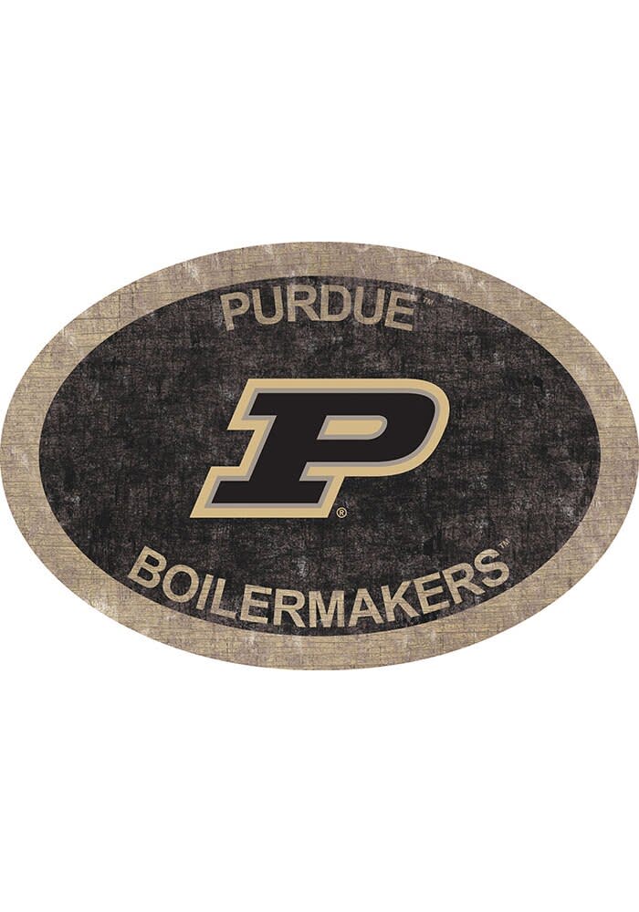 Purdue Boilermakers 46 Inch Oval Team Sign BLACK - 326210381