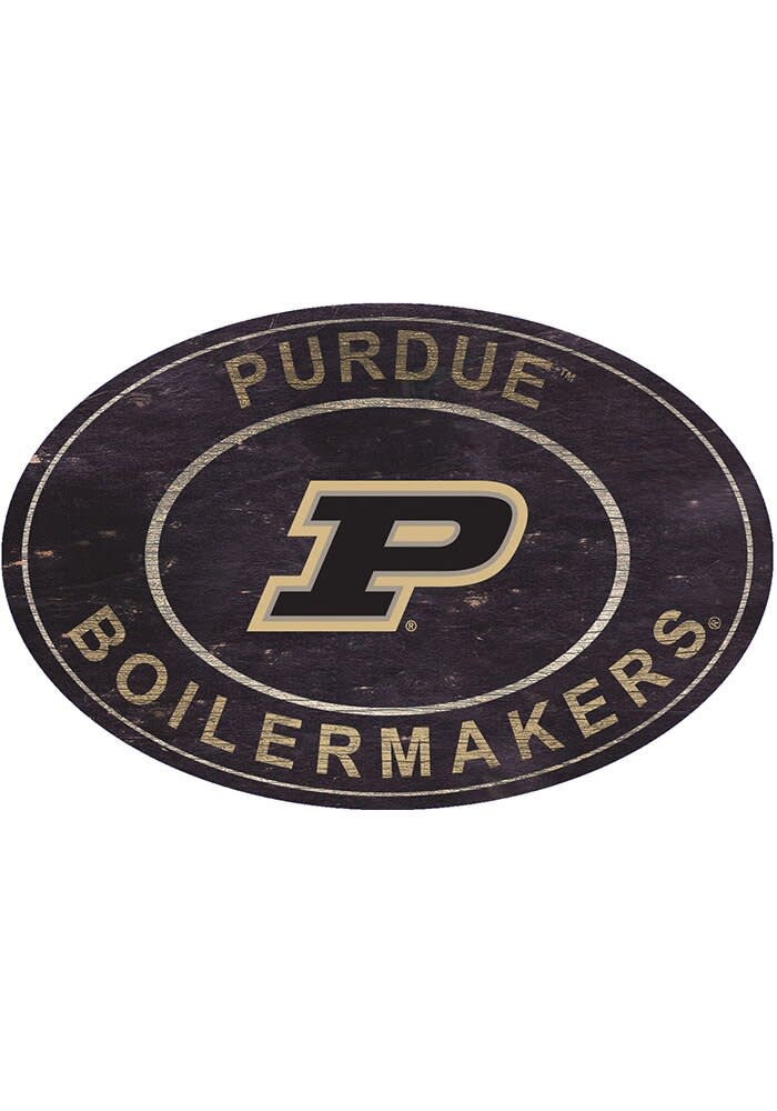 Purdue Boilermakers 46 Inch Heritage Oval Sign BLACK - 326210383