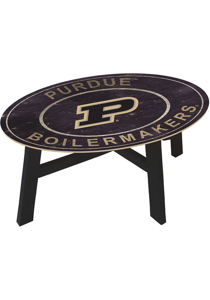 Purdue Boilermakers Logo Heritage Logo Black Coffee Table