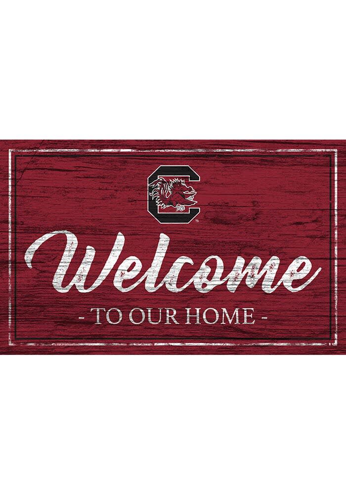 South Carolina Gamecocks Team Welcome 11x19 Sign RED - 326210574