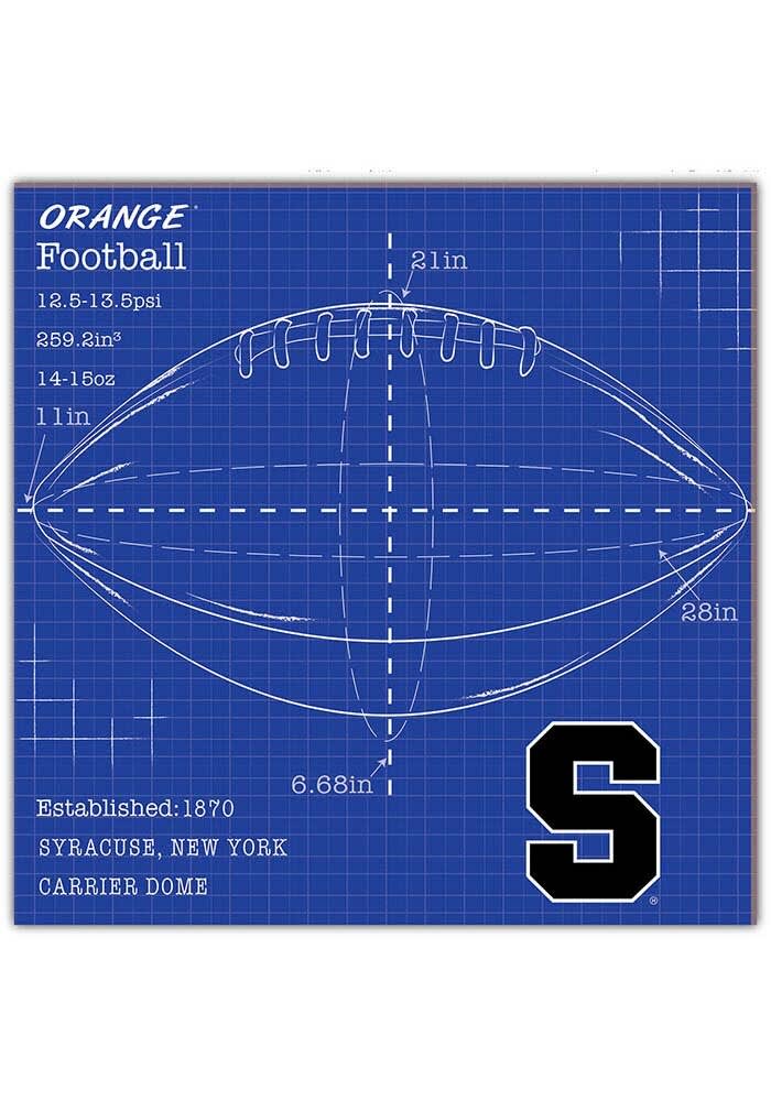 Syracuse Orange Ball Blueprint Sign ORANGE - 326210710