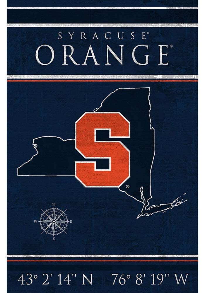 Syracuse Orange Coordinates 17x26 Sign ORANGE - 326210913