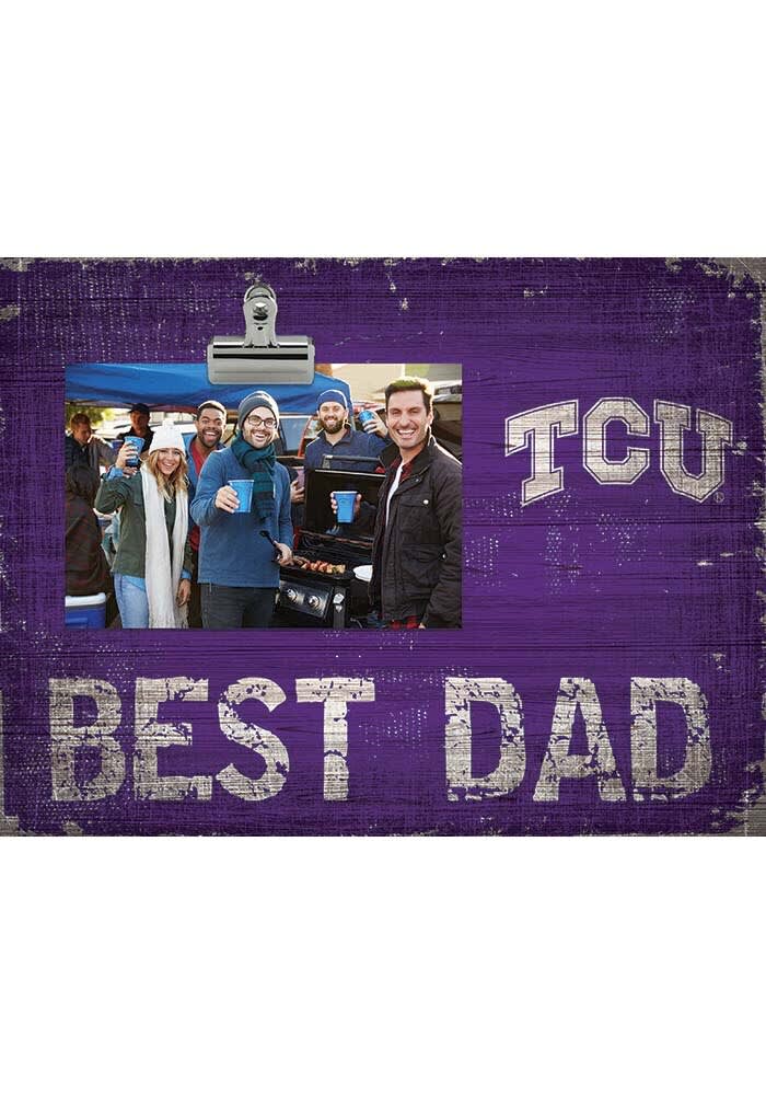 TCU Horned Frogs PURPLE Best Dad Clip Picture Frame - 326211052