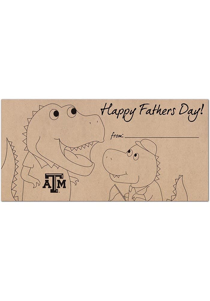 Texas A&M Aggies Fathers Day Coloring Sign MAROON - 326211481