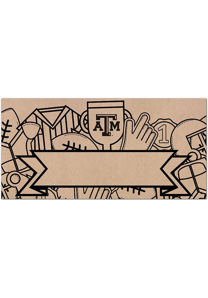 Texas A&M Aggies Banner Coloring Sign MAROON - 326211482