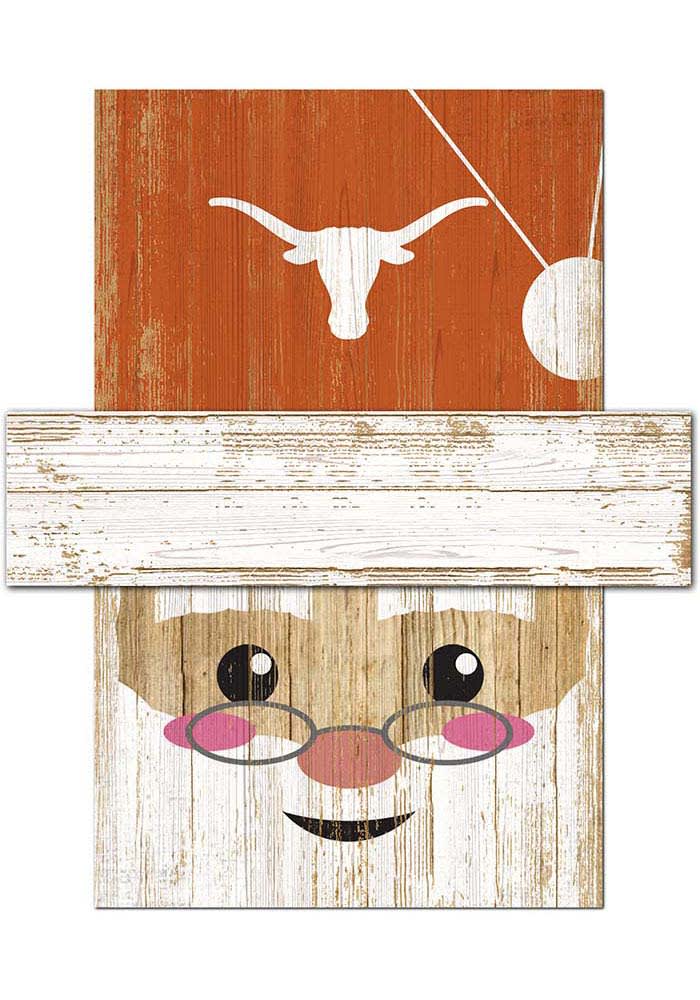 Texas Longhorns Santa Head Sign BURNTORANGE - 326211941