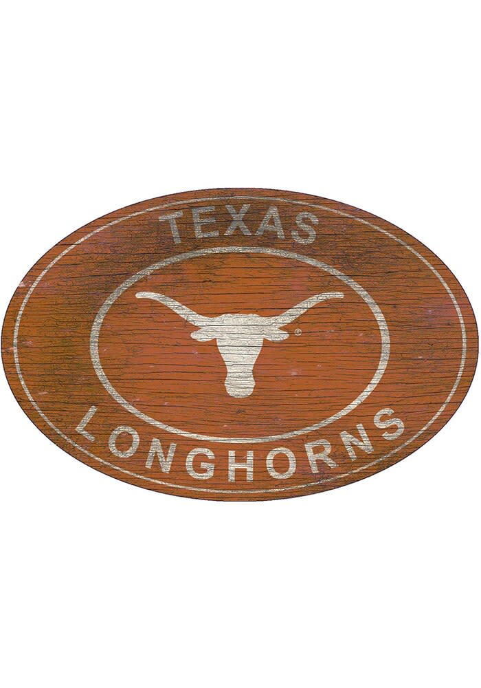 Texas Longhorns 46 Inch Heritage Oval Sign BURNTORANGE - 326211994