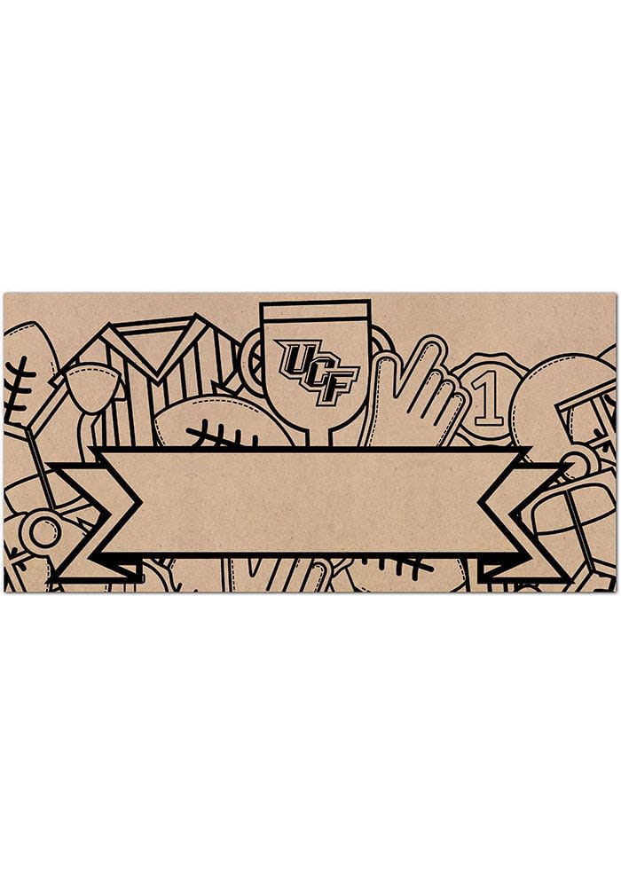 UCF Knights Banner Coloring Sign GREEN - 326212050