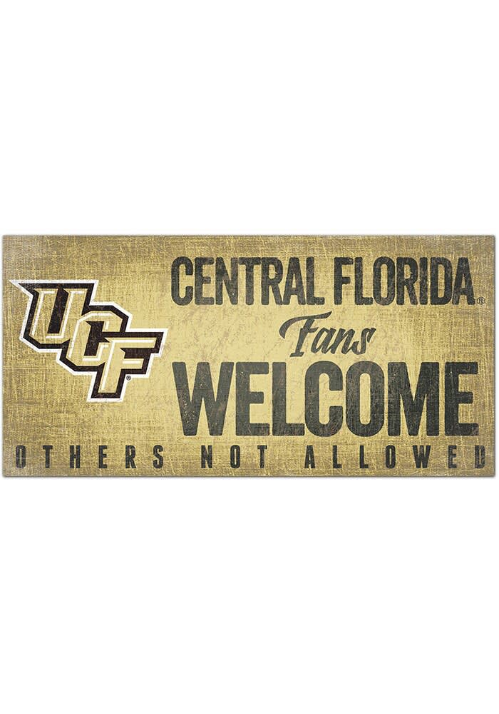 UCF Knights Fans Welcome 6x12 Sign GREEN - 326212076