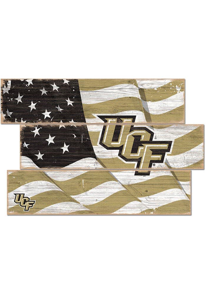 UCF Knights Flag 3 Plank Sign GREEN - 326212273