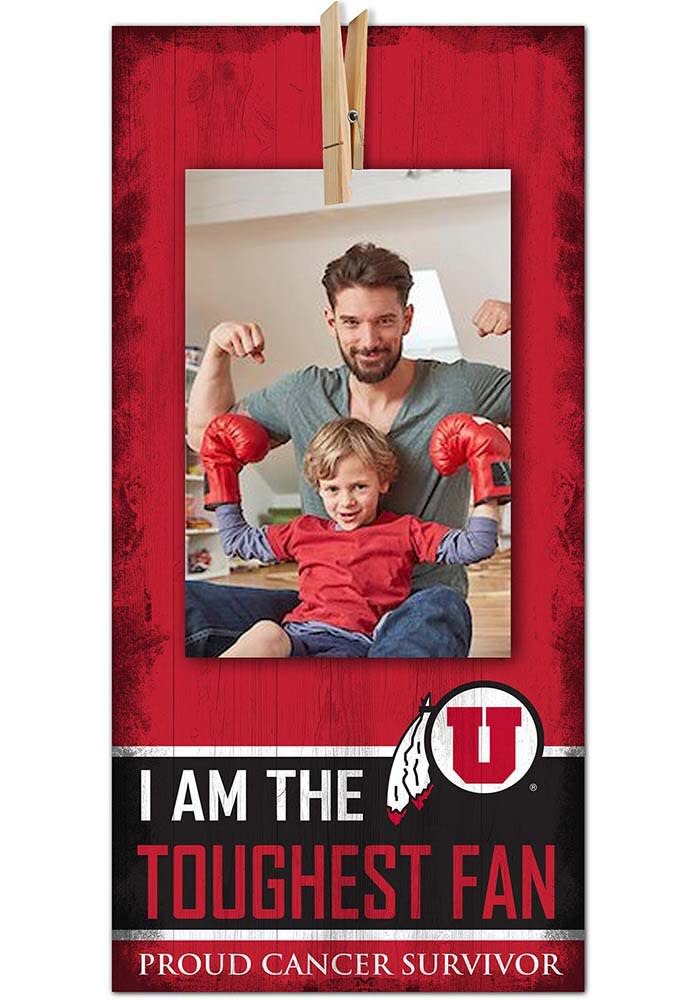 Utah Utes The Toughest Fan Sign Red - 326212335