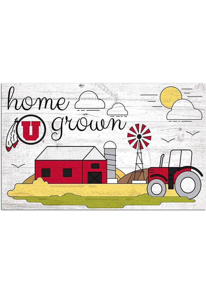 Utah Utes Home Grown Sign Red - 326212502