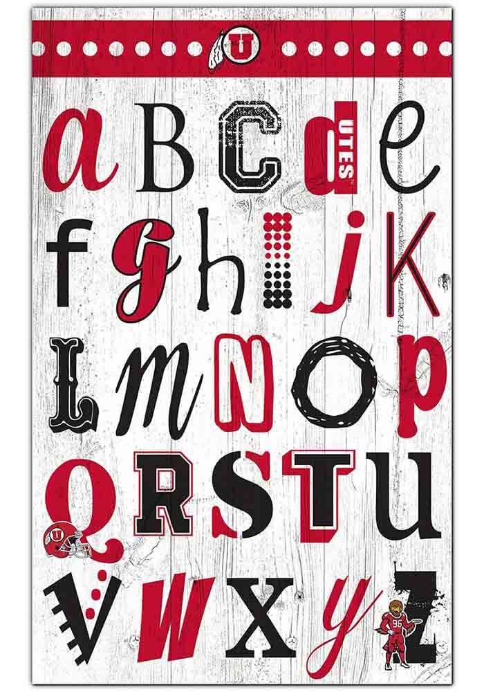 Utah Utes Alphabet Sign Red - 326212506