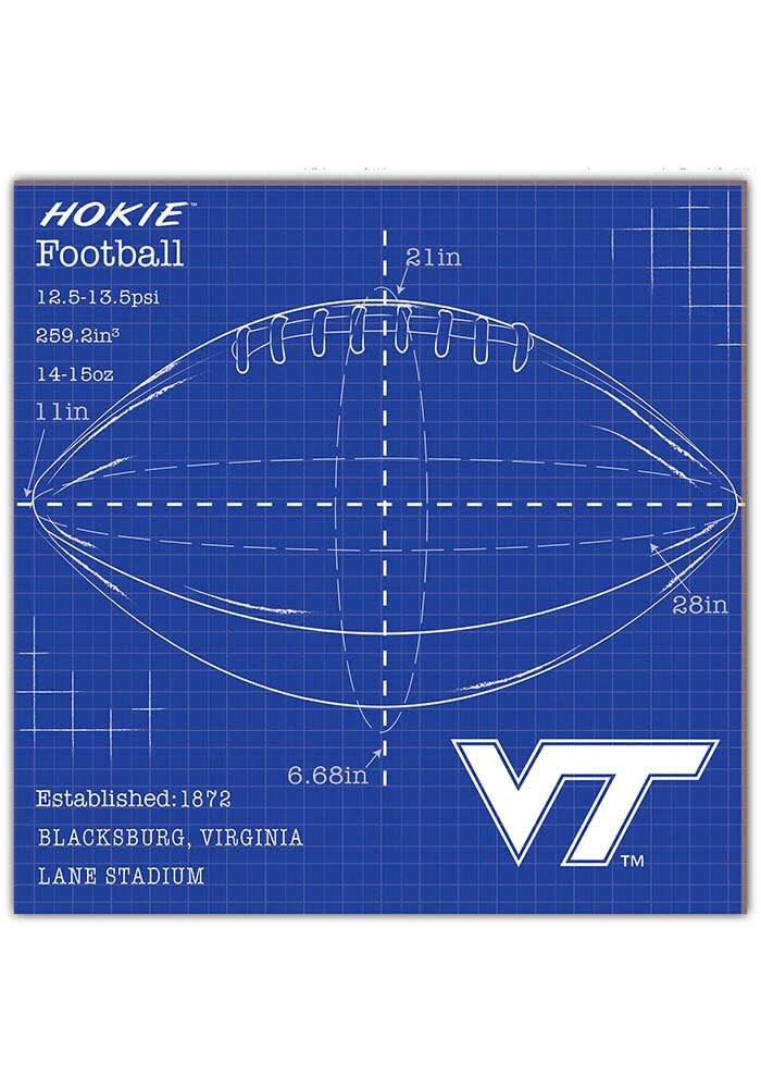 Virginia Tech Hokies Ball Blueprint Sign MAROON - 326212622