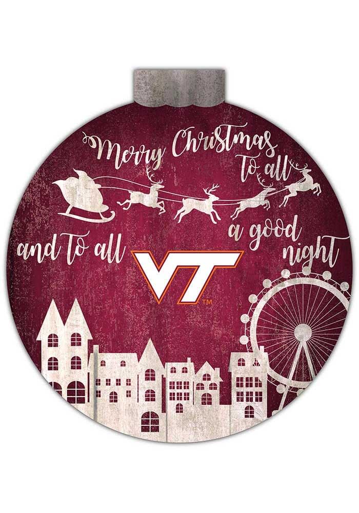 Virginia Tech Hokies Christmas Village Sign MAROON - 326212655