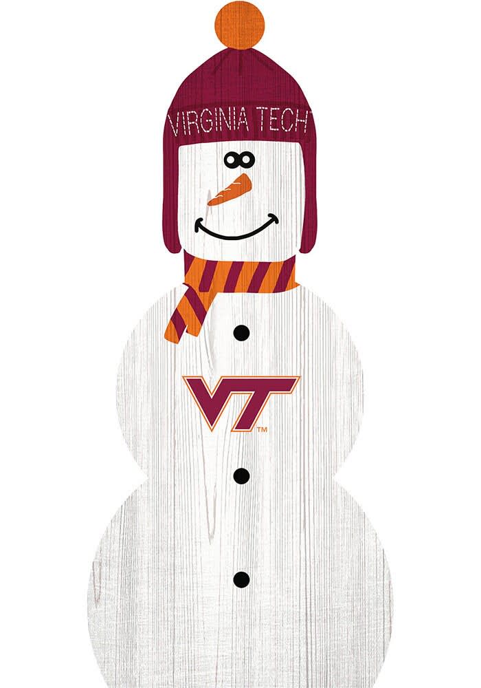 Virginia Tech Hokies Snowman Leaner Sign MAROON - 326212799