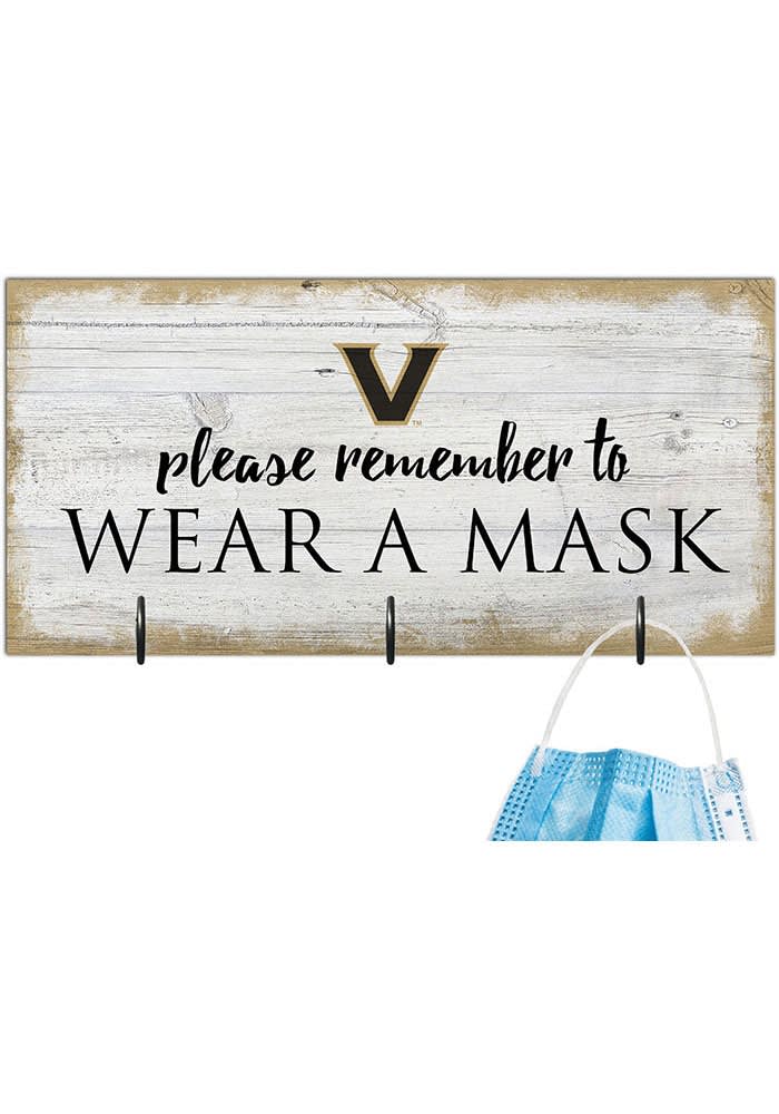 Vanderbilt Commodores Please Wear Your Mask Sign BLACK - 326212953